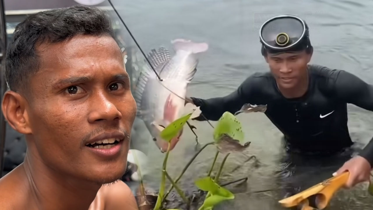 ខាំ ខ្លានាង មានជំនាញពិសេស ច្រមុជបាញ់ត្រីក្នុងទឹក បានត្រីធំៗណាស់ - AMS Sports